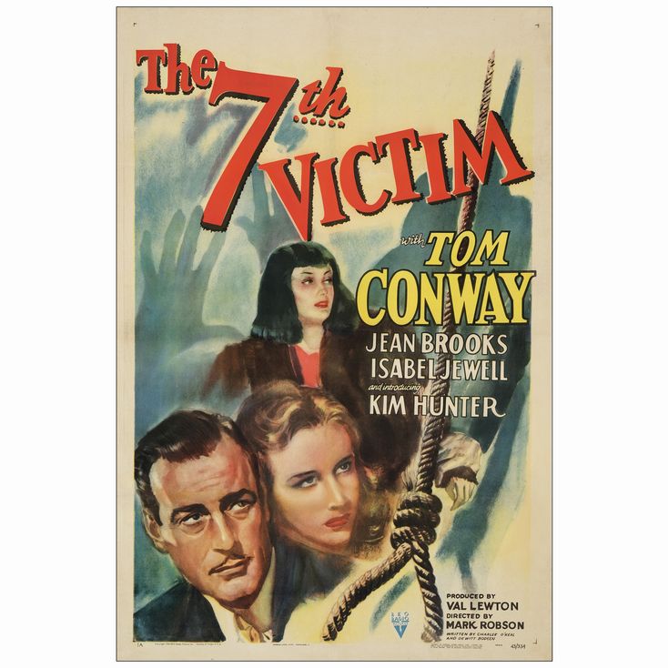 242: One Sheet (27 x 41 ); Very Fine- on Linen ### THE 7TH VICTIM (1943)