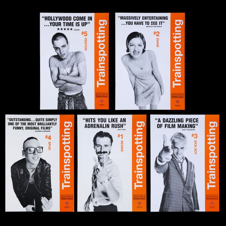 Five Character Posters | TRAINSPOTTING (1996)