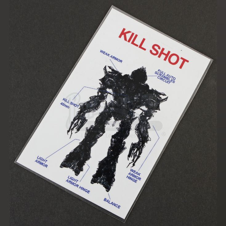 Navy Seal Kill Shot Reference Card | TRANSFORMERS: DARK OF THE MOON (2011)