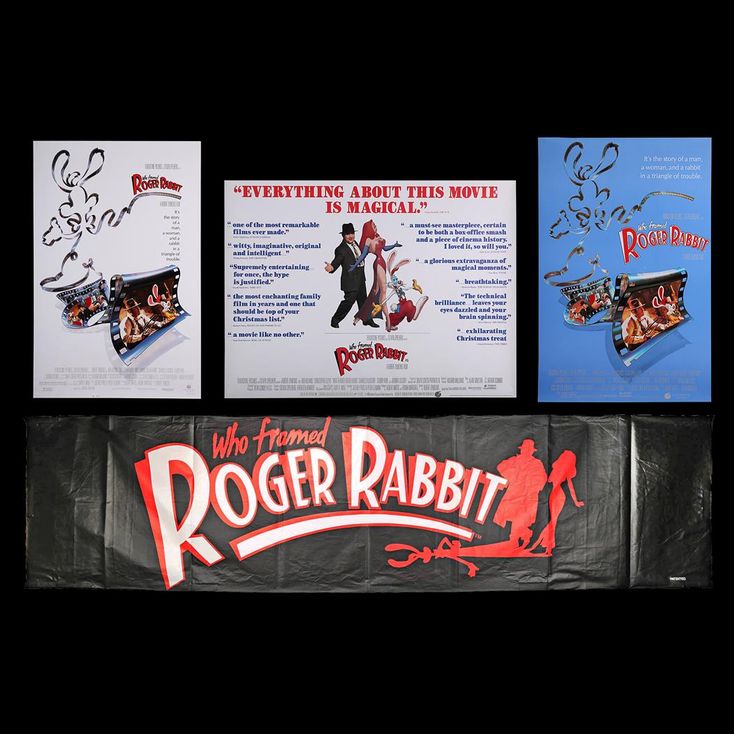 Three Posters and One Banner, 1988 | WHO FRAMED ROGER RABBIT (1988)