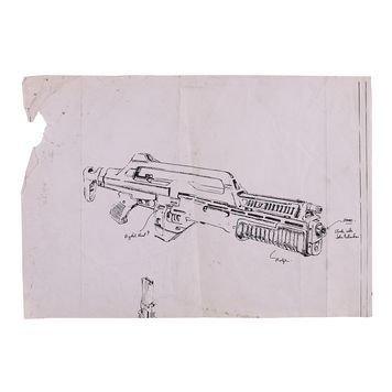 Lot # 663 : ALIENS (1986) - Pulse Rifle Design