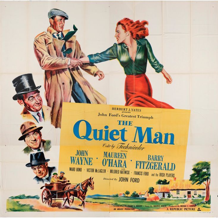 805. THE QUIET MAN - Six Sheet Six Sheet (81 x 81) Very Fine Folded ...