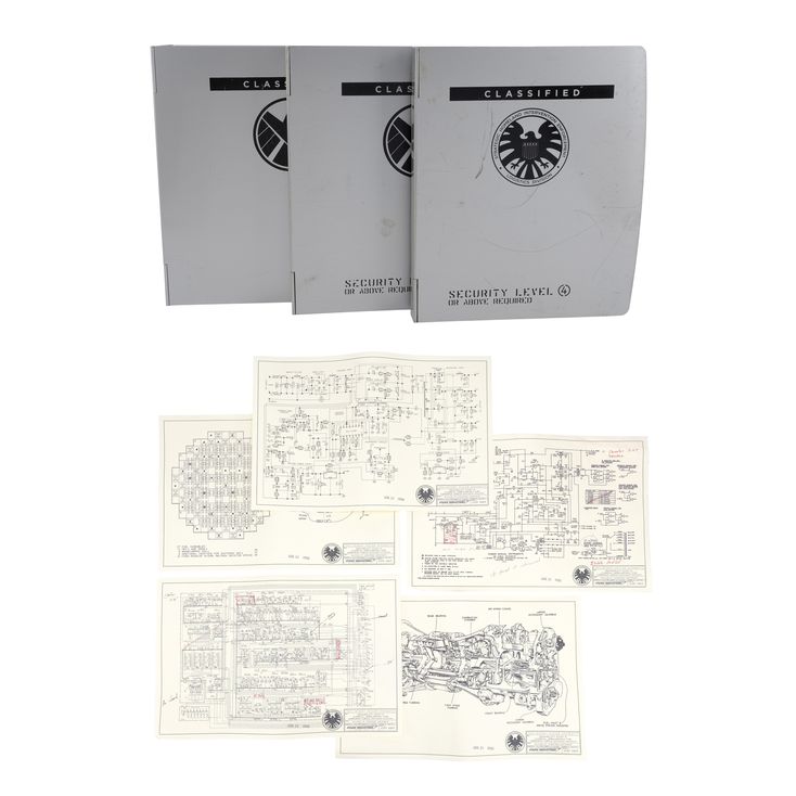 Lot 987 - Set of Three S.H.I.E.L.D. Classified Binders with Paperwork ...
