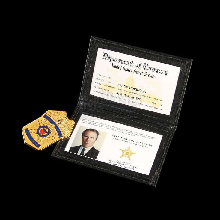 Frank Horrigans (Clint Eastwood) Secret Service Photo ID | IN THE LINE ...