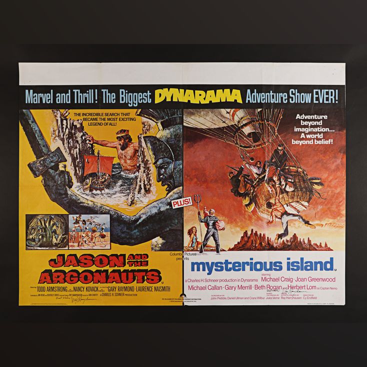 Lot #232 - JASON AND THE ARGONAUTS (1963) / MYSTERIOUS ISLAND (1961 ...
