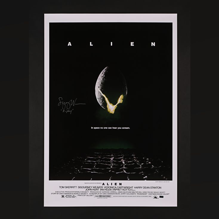 10. Sigourney Weaver Autographed Poster ### ALIEN (1979)