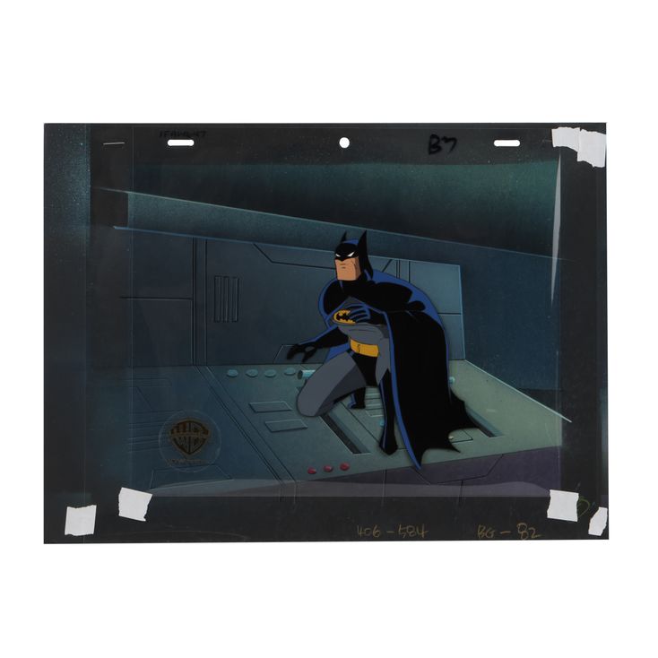 2075. Batman Original Production Cel on Master Production Background ...