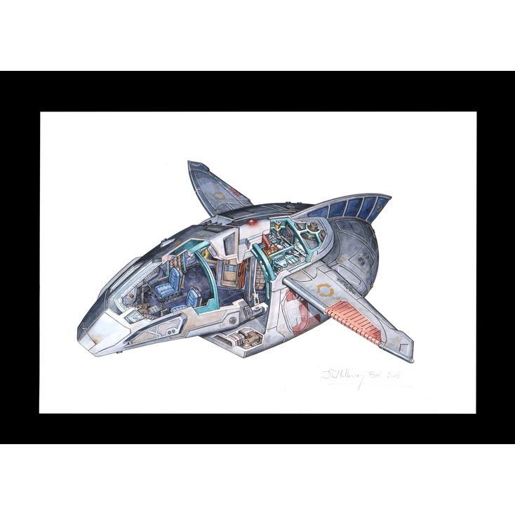 634. John Mullaney Collection Hand-Illustrated and Painted Mals Shuttle ...