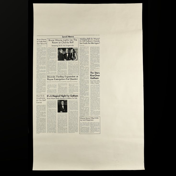 Daily Gotham Newspaper Featuring Bruce Wayne Articles | BATMAN FOREVER ...