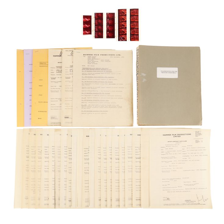 Lot 1138. Revised Script and Production Paperwork | FRANKENSTEIN AND ...