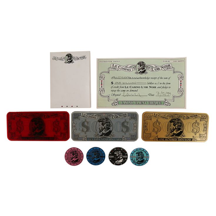 Elektra Kings (Sophie Marceau) Cheque, Casino Plaques, Chips and ...