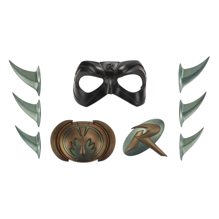 63. Robin's (Chris O'Donnell) Mask, Badge, Belt Buckle and Glove Fins ...