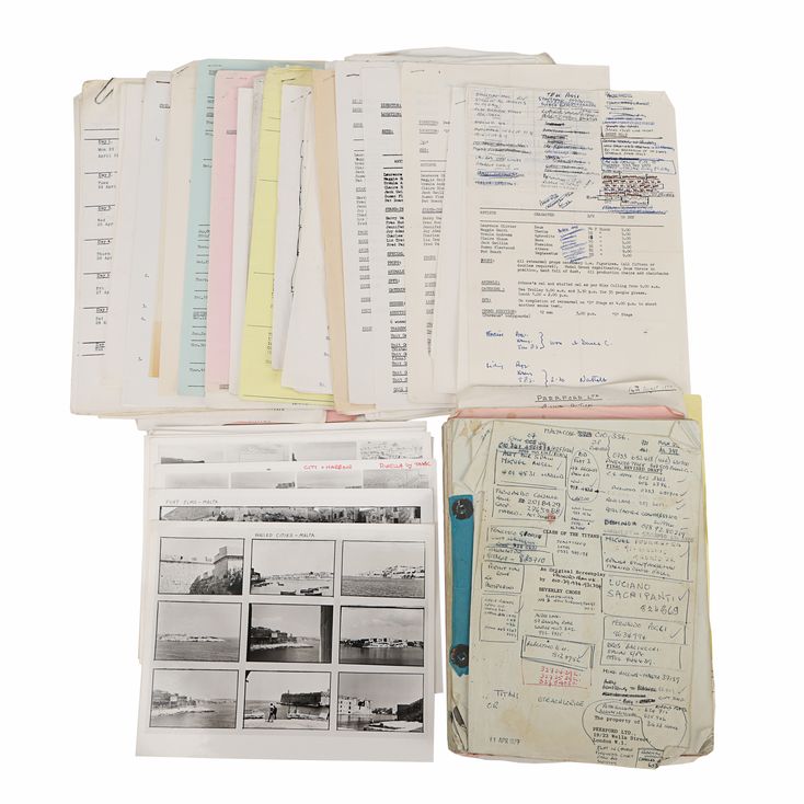 Lot 801 - Heavily Annotated Script, Call Sheets and Production ...