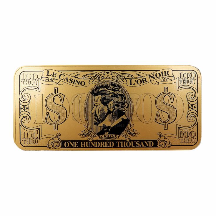 100,000 Casino Lor Noir Casino Chip | WORLD IS NOT ENOUGH, THE (1999)