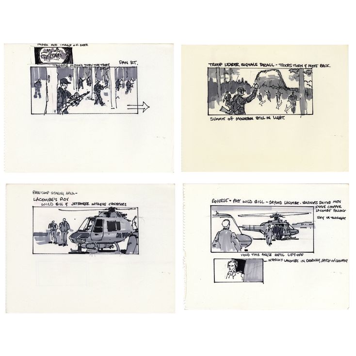 Lot 559 - Set of Four Hand-Drawn George Jenson Devils Tower Chase VFX ...