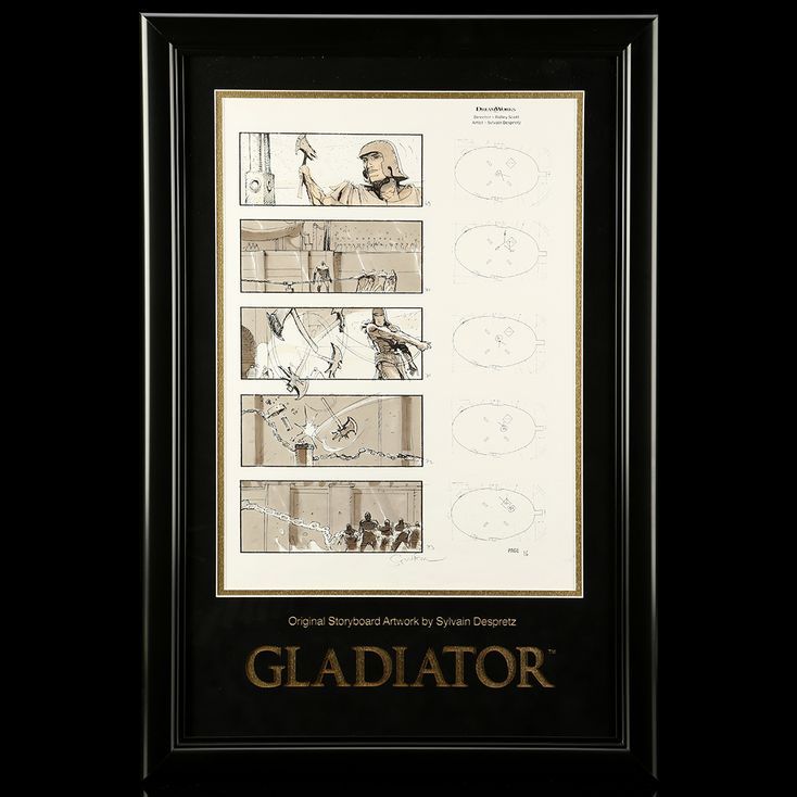Lot 777 - Framed Hand-Illustrated Sylvain Despretz Gladiator Throws Axe ...