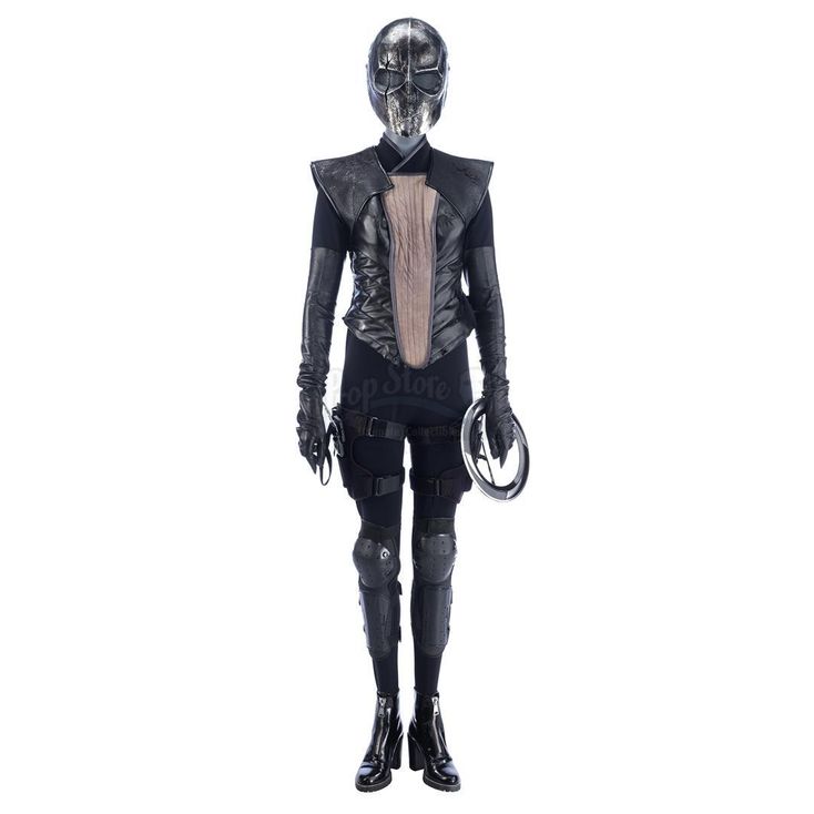 Ruby Hales Bloodied Super Costume with Battle-Damaged Mask and Chakram ...