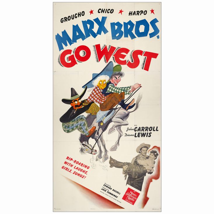 150. Three Sheet (41 x 79 ); Style A; Very Fine on Linen ### GO WEST (1940)