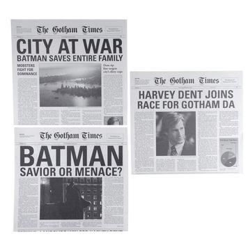 Lot # 738 : DARK KNIGHT, THE (2008) - Set of Three The Gotham Times ...