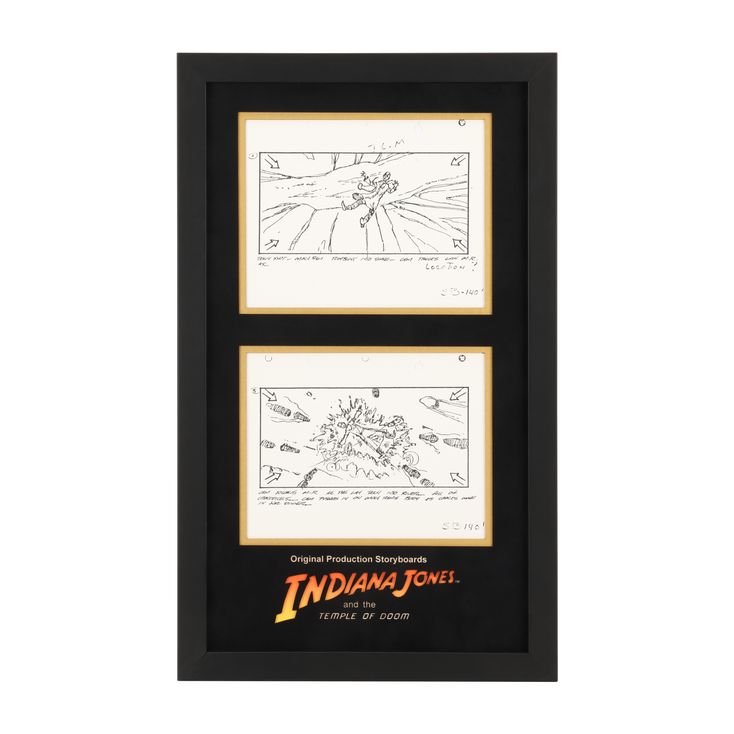 Original Production Storyboard Display | INDIANA JONES AND THE TEMPLE ...