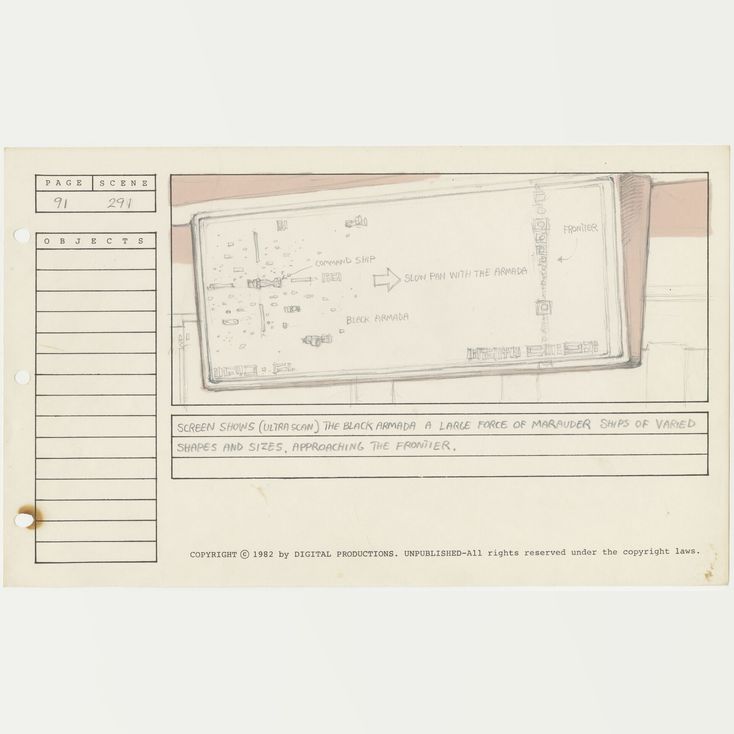 Hand-Drawn Storyboard - Screen Shows Black Armada | LAST STARFIGHTER ...