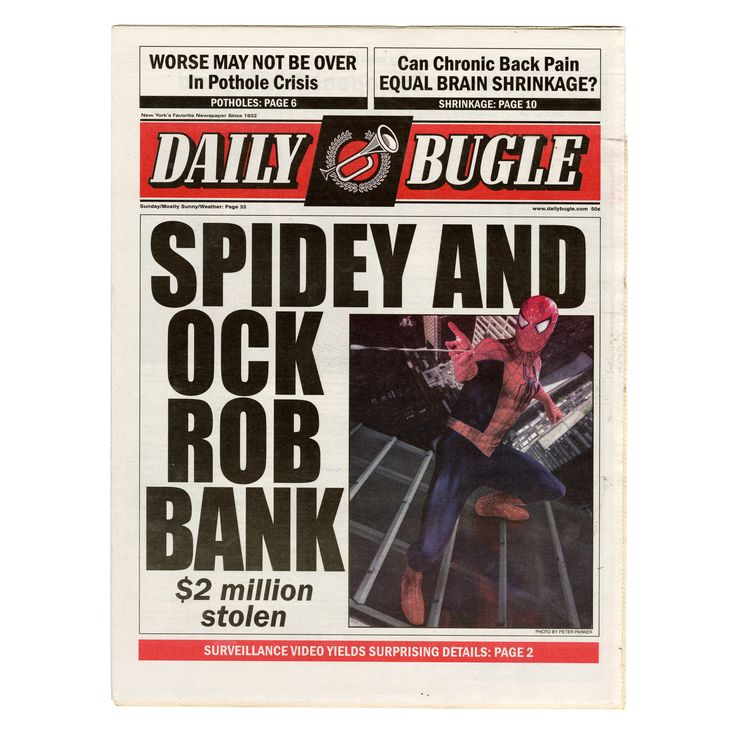 Lot 1188 - Spidey and Ock Rob Bank Daily Bugle Newspaper | SPIDER-MAN 2 ...