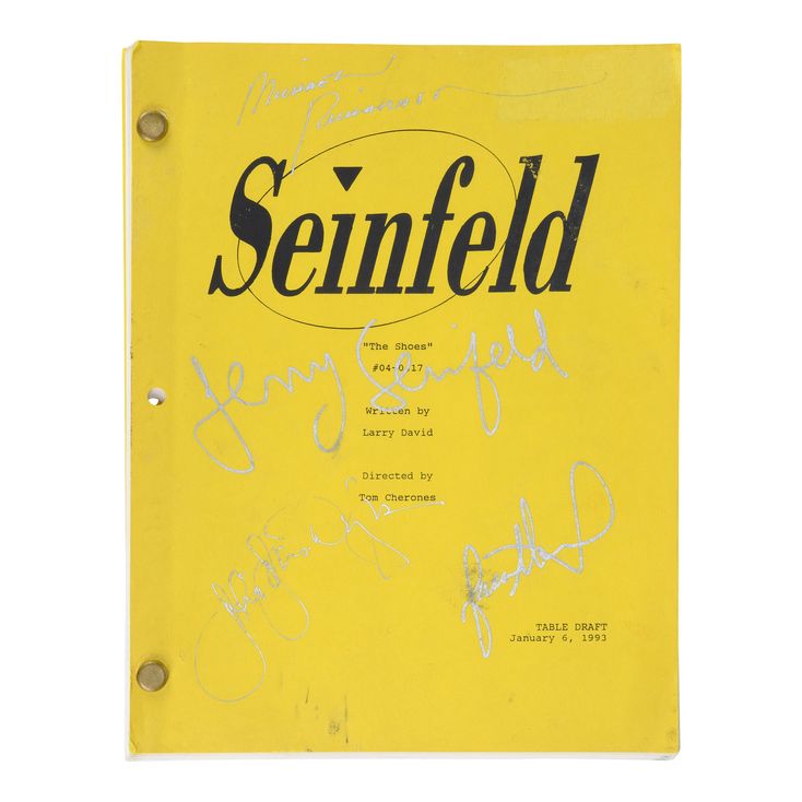 Lot # 824: SEINFELD (1989-1998) - Cast-Autographed The Shoes Script