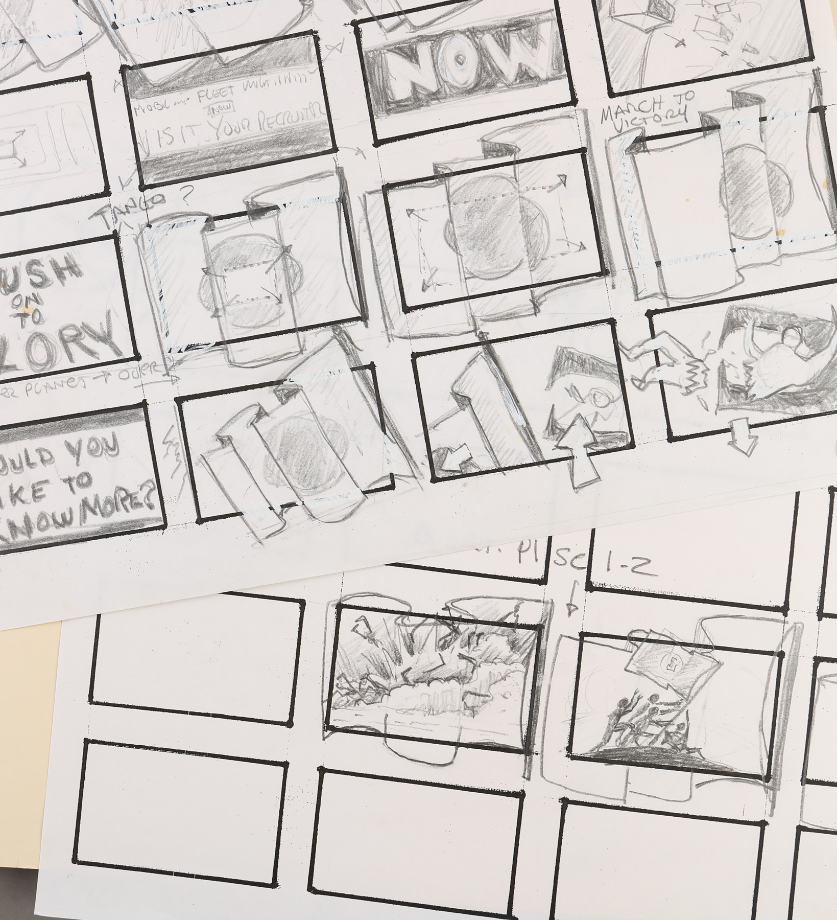 Hand-Drawn Storyboard Scenes 1-7 by Phil Tippett | STARSHIP TROOPERS 2 ...