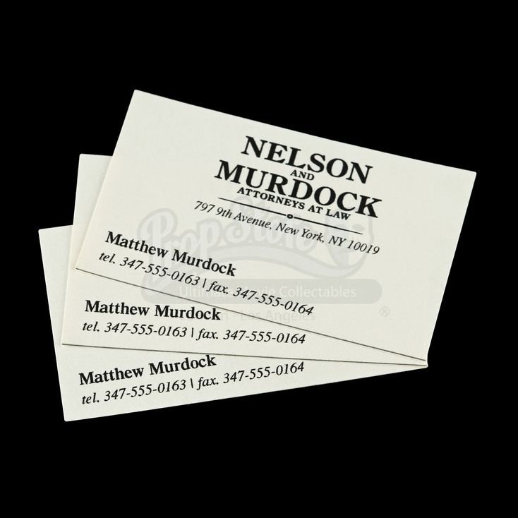 Matt Murdocks Business Cards | MARVEL'S DAREDEVIL (2015-2018)