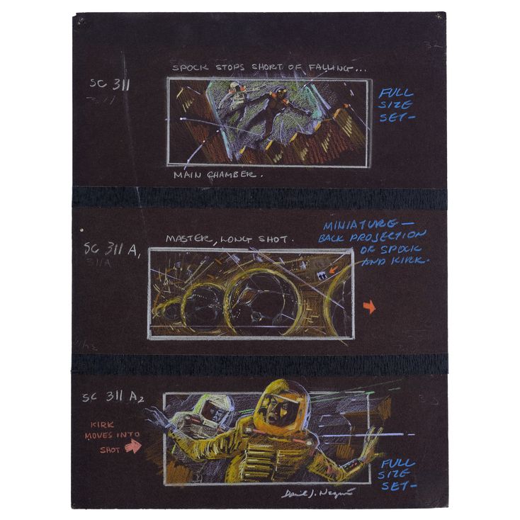 Hand-Drawn David Negron, Sr. Kirk and Spock Storyboard | STAR TREK: THE ...