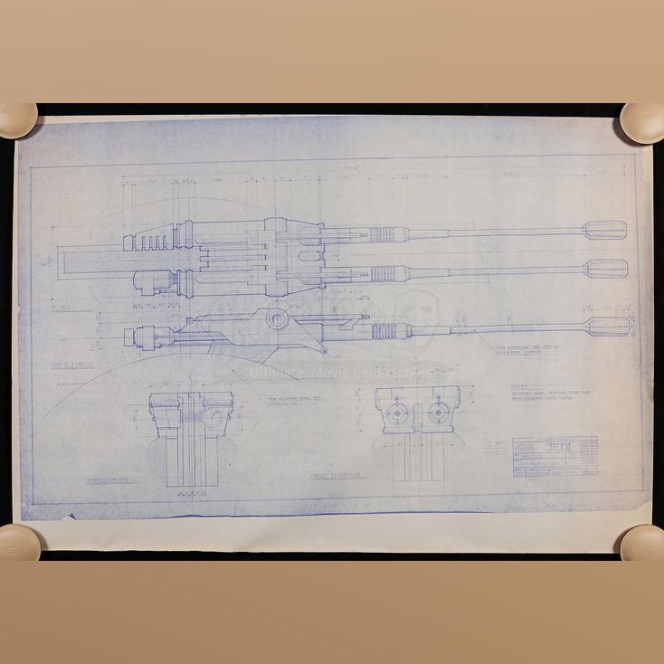 Shuttle Wing Mounted Gun Blueprint | STAR WARS: RETURN OF THE JEDI (1983)