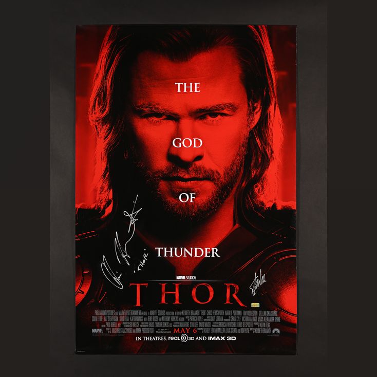 384. Chris Hemsworth and Stan Lee Autographed Advance One-Sheet, 2011 ...