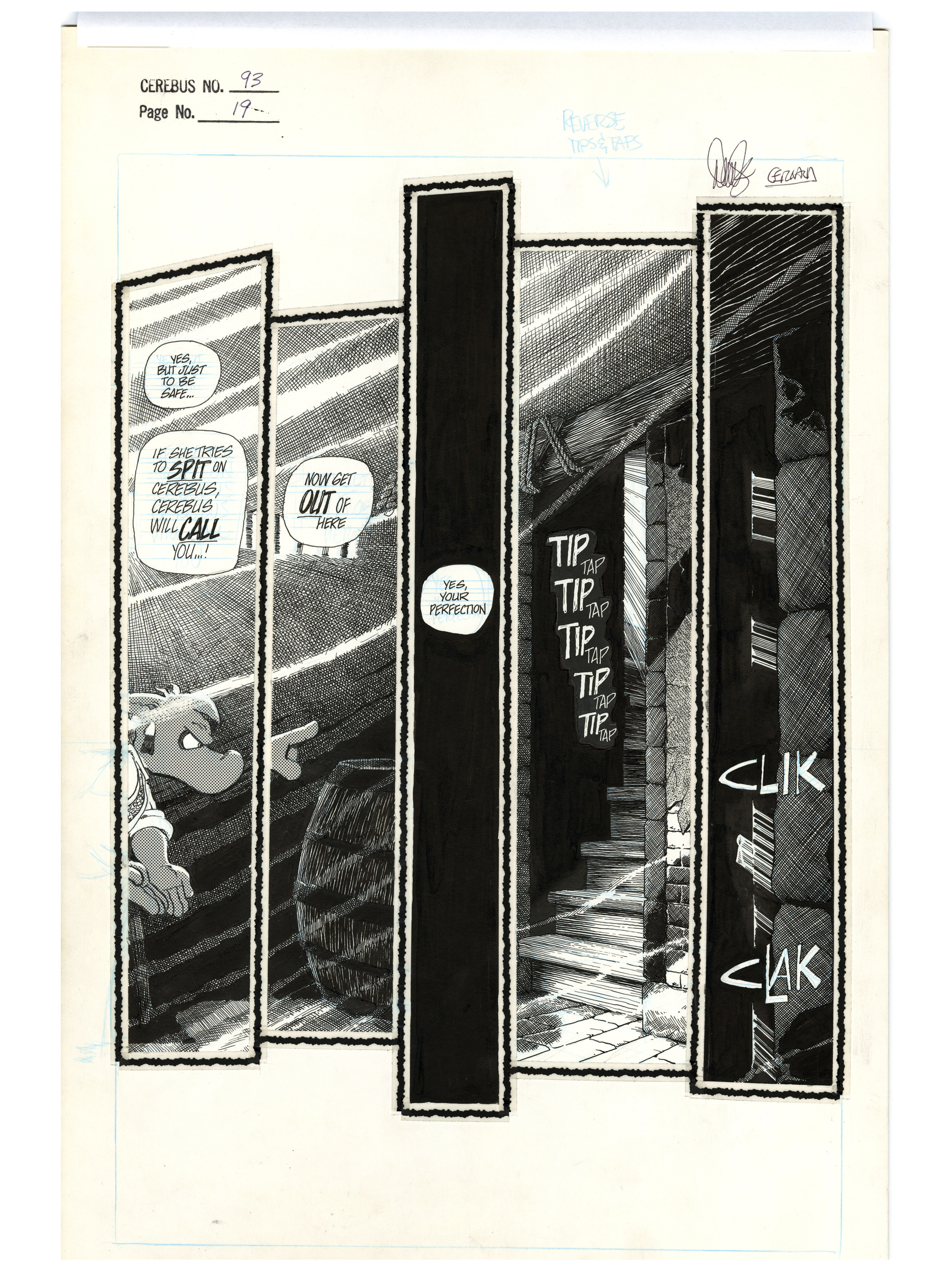 Lot 1638 - Cerebus No. 93 P. 19 by Dave Sim and Gerhard | Propstore ...