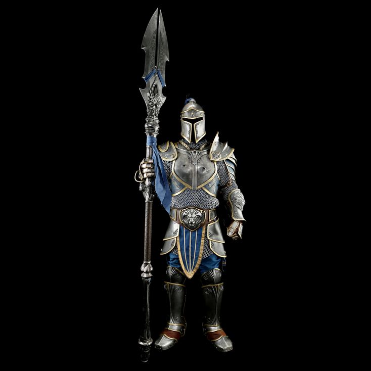 Lot 437 - Distressed Alliance Royal Guard Armour with Poleaxe ...