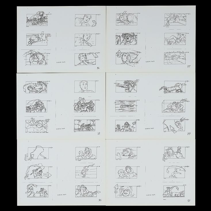 Storyboard Copies - Arthur Cuts Hags Head Off | ARMY OF DARKNESS (1992)