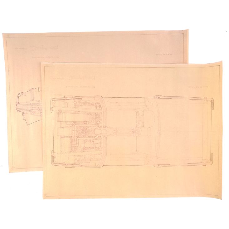 Lot 35 - Pair of Printed Ron Cobb DeLorean Time Machine Blueprints ...