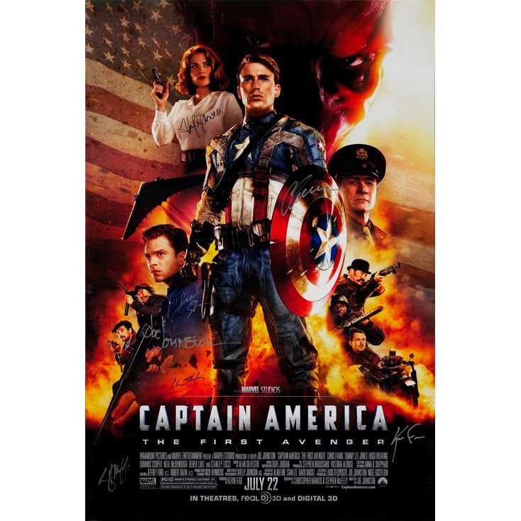 747. CAPTAIN AMERICA THE FIRST AVENGER - Key Cast and Crew-Autographed ...