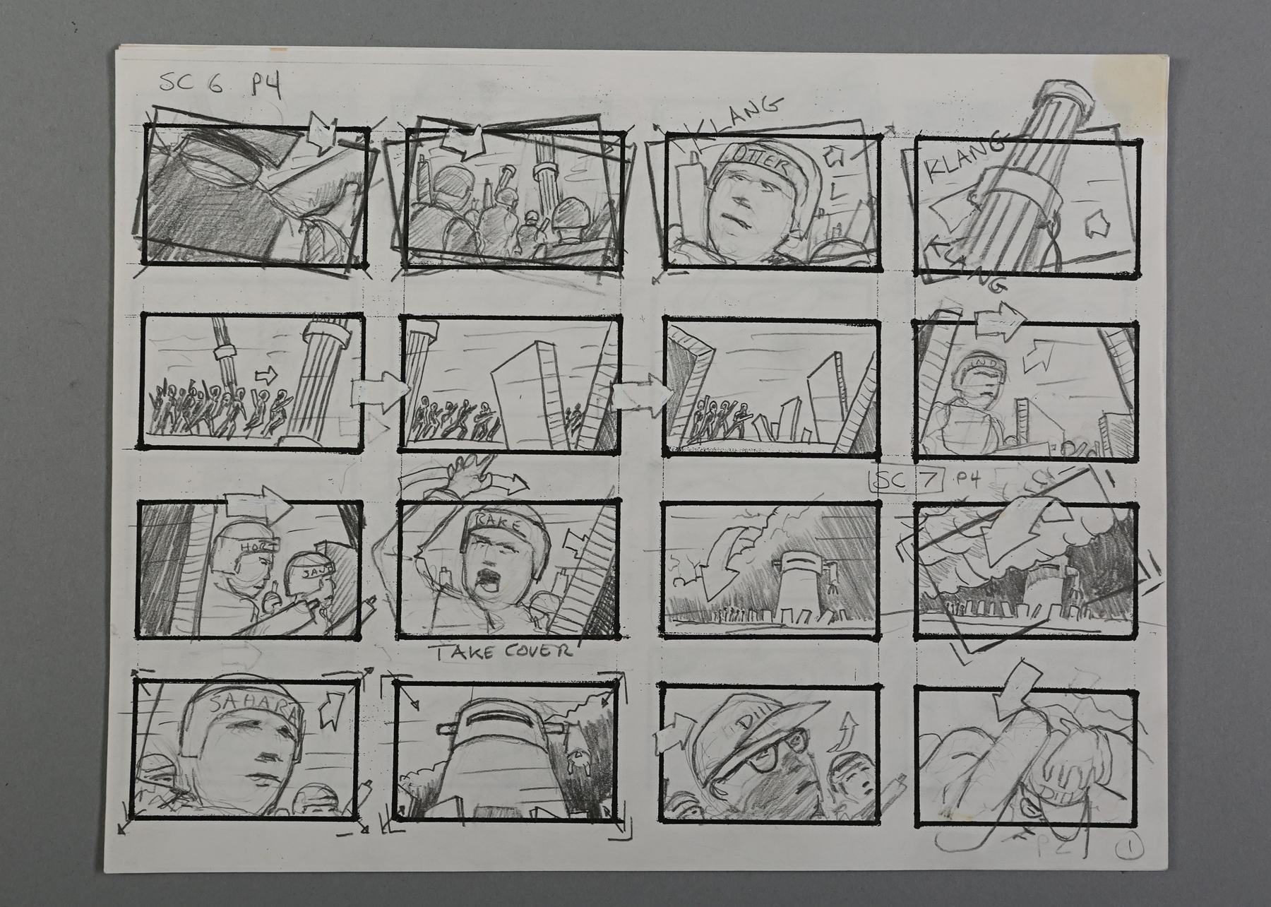 Hand-Drawn Storyboard Scenes 1-7 by Phil Tippett | STARSHIP TROOPERS 2 ...