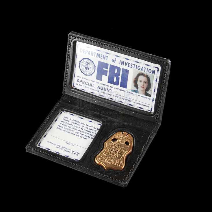Dana Scullys (Gillian Anderson) FBI Photo ID and Badge | X-FILES, THE ...