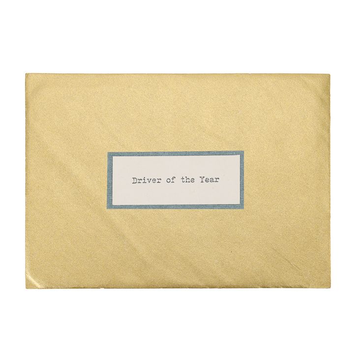 Sealed Driver of the Year Envelope | RUSH (2013)