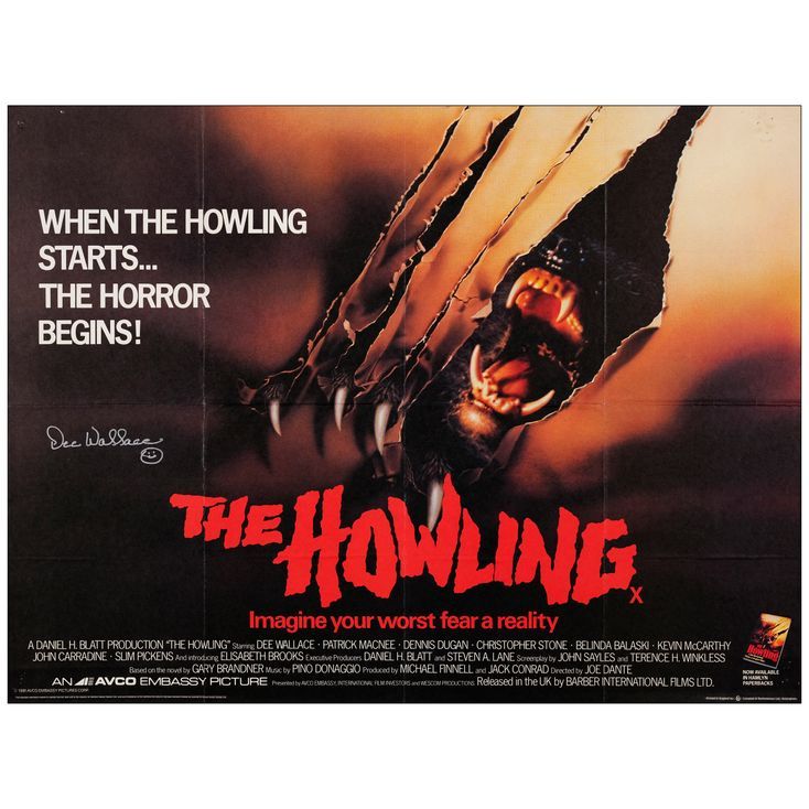 663. THE HOWLING - Cast-Autographed British Quad Cast-Autographed ...