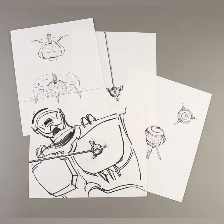 Hand-Drawn Taser Concept Art | ROBOCOP 2 (1990)