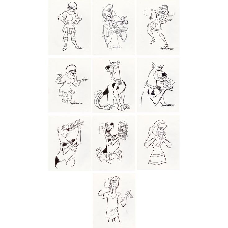 Lot 1050. Set of 10 Hand-Drawn Iwao Takamoto Character Sketches ...