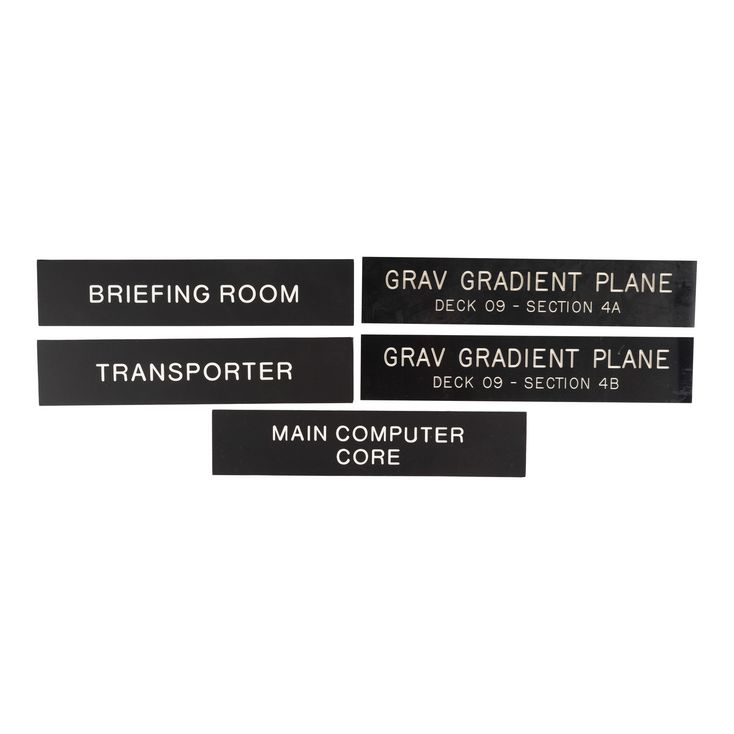 Set of Five USS Defiant Signs | STAR TREK: ENTERPRISE (2001-2005)