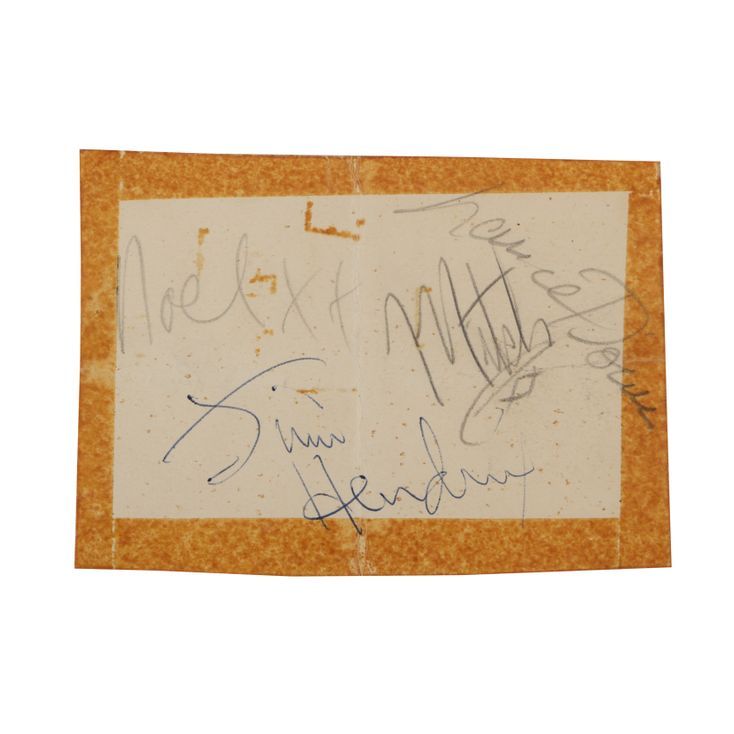 165. Jimi Hendrix, Noel Redding and Mitch Mitchell-Autographed Page ...