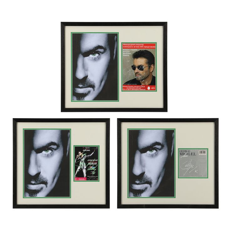 Lot 522. Three Autographed Displays | GEORGE MICHAEL