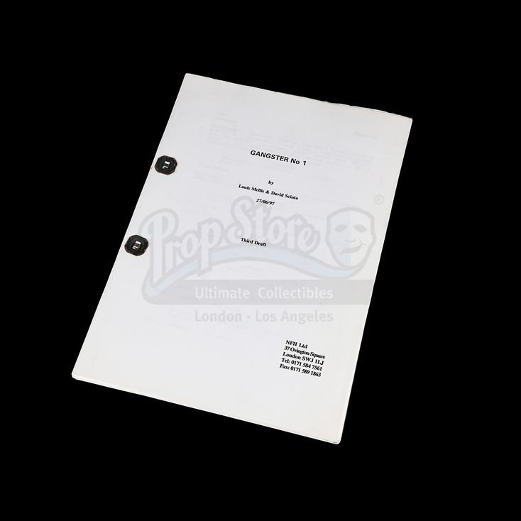 Third Draft Script | GANGSTER NUMBER ONE (2000)