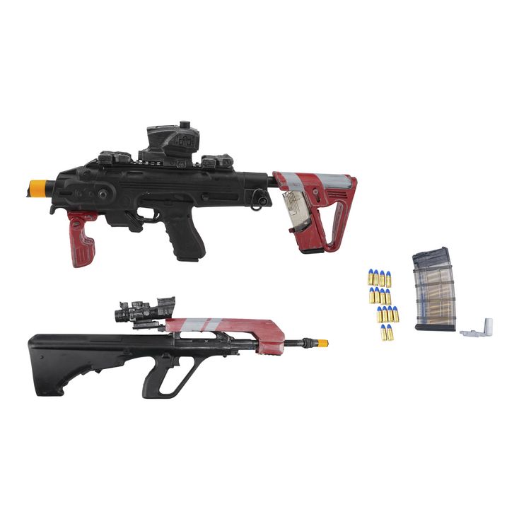 Lot # 1162: BLACK ADAM (2022) - Pair of Intergang Stunt Rifles