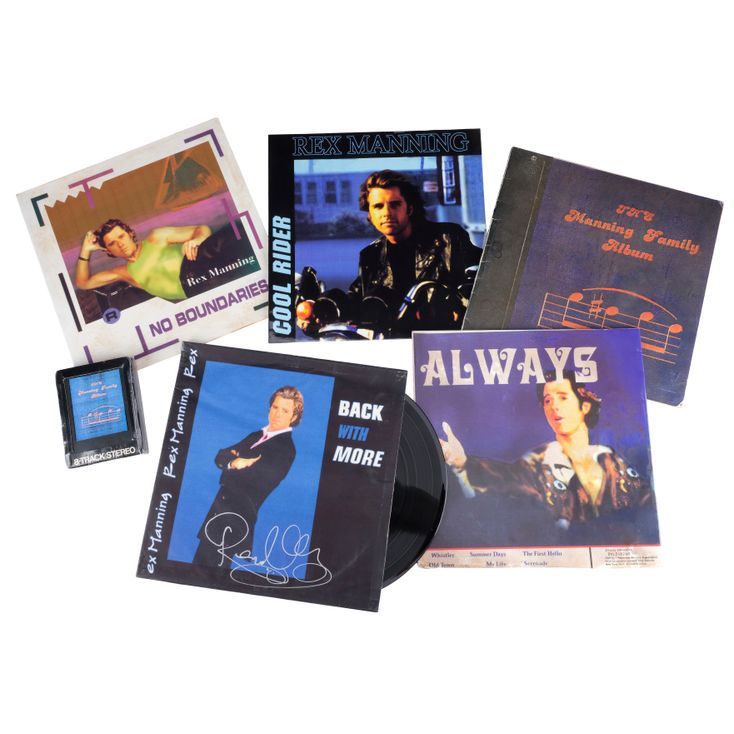 Rex Manning (Maxwell Caufield)-Autographed Record, Set of Four Records ...