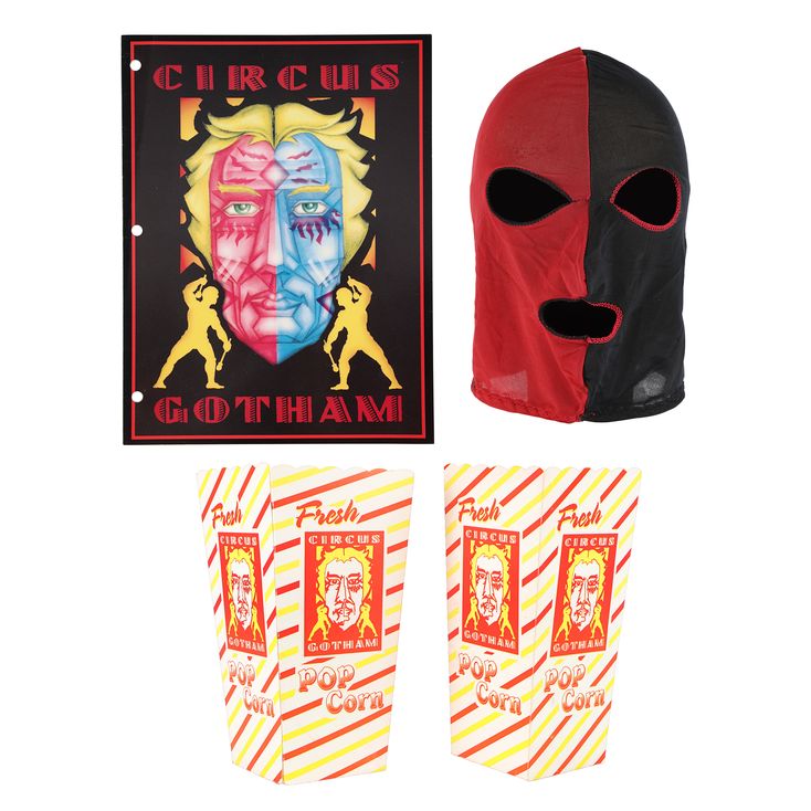 Lot 731 - Two-Face Thug Mask, Circus Programme and Popcorn Boxes ...